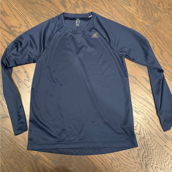 adidas | Shirts & Tops | Adidas Blue Climalite Long Sleeve Boys Size ...
